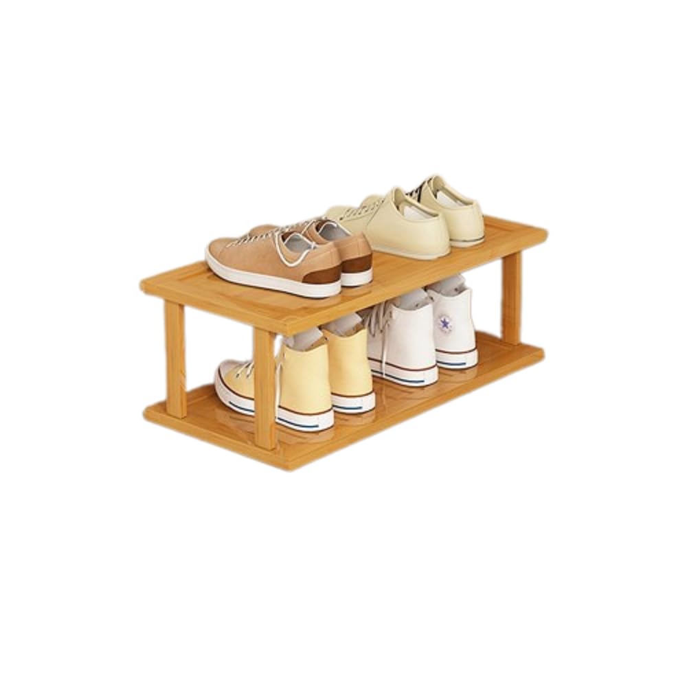 Star Work Wooden Shoe Rack Tall & Stackable | Space-Saving Organizer