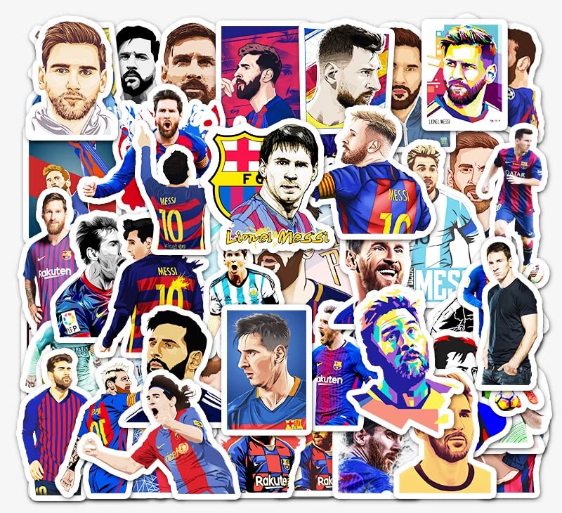 50 Pcs Of Messi Waterproof Stickers for laptop & Other Device – Star Work